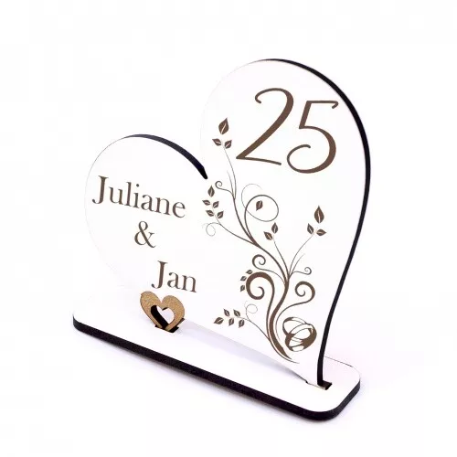 SILBERHOCHZEIT DEKO HERZ Hochzeitstag 25 Jahre Jubiläum personalisiert ... SILBERHOCHZEIT DEKO HERZ Hochzeitstag 25 Jahre Jubiläum personalisiert ...