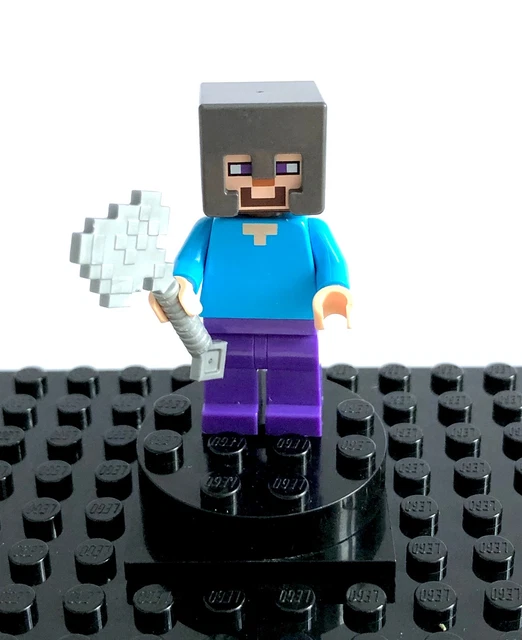 LEGO MINECRAFT - STEVE FLAT SILVER HELMET - min016, sets 21121 21125 ...