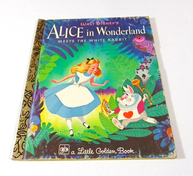 ALICE IN WONDERLAND Meets White Rabbit, Little Golden Book Disney 3rd ...