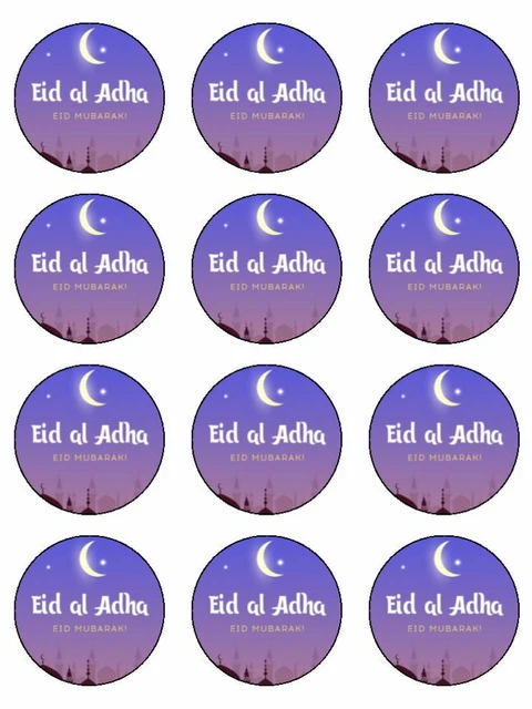 EID-AL-ADHA FESTIVAL SACRIFICE edible cupcake Toppers Wafer Icing x 12 ... EID-AL-ADHA FESTIVAL SACRIFICE edible cupcake Toppers Wafer Icing x 12 ...