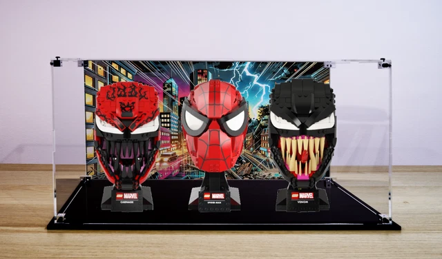 OPUS DISPLAY CASE for Lego® Helmets Marvel® Spiderman® Venom Carnage £ ...