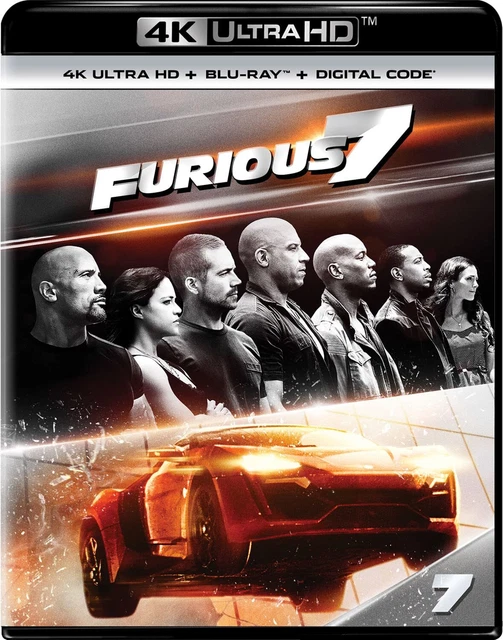 FURIOUS 7 (BLU-RAY) Vin Diesel Paul Walker Dwayne 'The Rock' Johnson EUR 39,56 - PicClick FR
