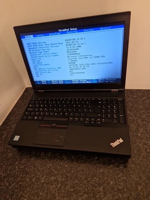X2 LENOVO THINKPAD L570/L580 Laptop, Intel Core i3/ 7th Gen. For parts (Ref:V1a) £64.00 ...