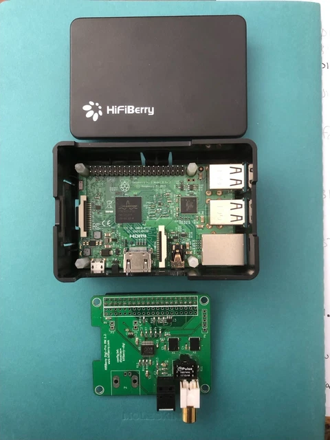 RASPBERRY PI 3B Model B v1.2 with HiFiBerry Digi Pro HAT and Case $59. ...