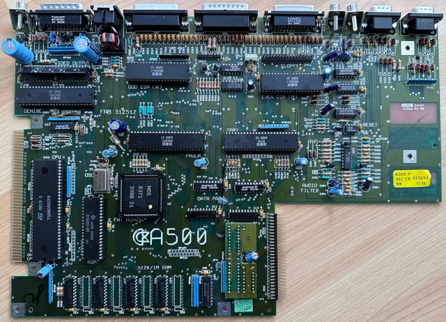 TOKUDA TOWER MAINBOARD Commodore AMIGA 500 REV.6A, Agnus 8371, Fully Embroidered £147.26 ...