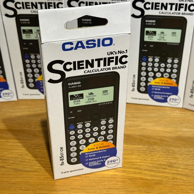 CASIO SCIENTIFIC CALCULATOR School GCSE Black FX-85GT CW New & Updated ...