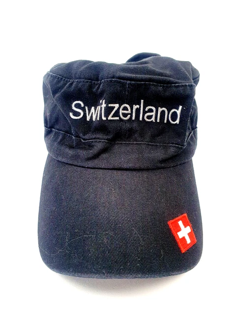 SWITZERLAND HAT MILITARY Style Black Adjustable Adults Alberto SA ...