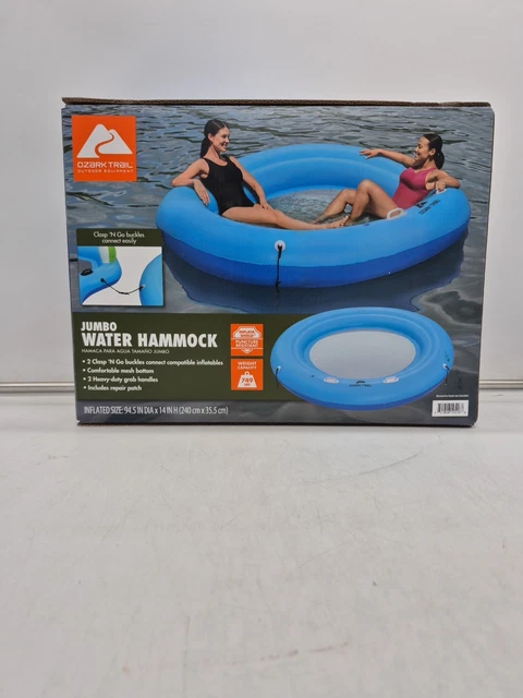 OZARK TRAIL 43901E Water Hammock Float 7.8 Ft Round Mesh Bottom for 3 ...
