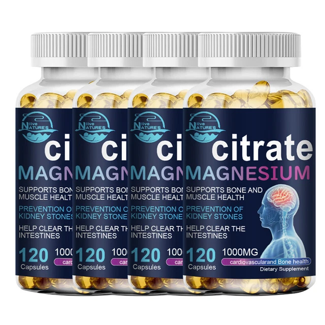 MAGNESIUM CITRATE CAPSULES - Sleep Support, Muscle, Bone Health ...