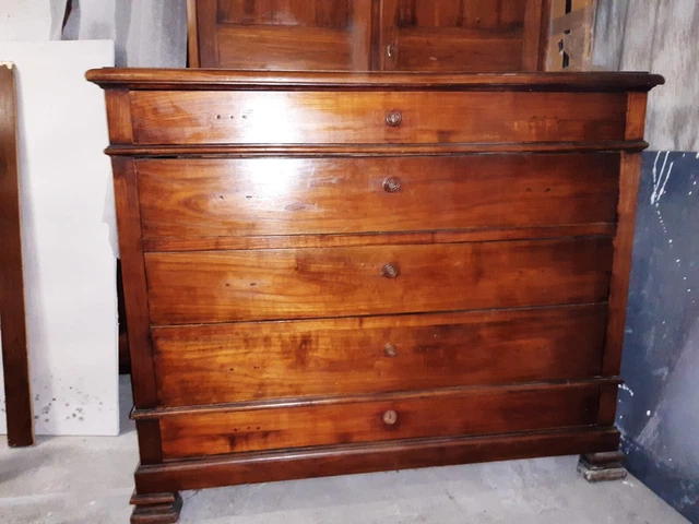 COMÒ-CASSETTONE FINE '800 in noce 5 cassetti EUR 300,00 - PicClick IT