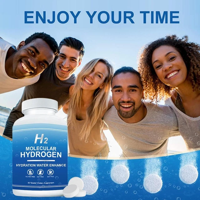 HYDROGEN EFFERVESCENT TABLETS H2 Molecular Hydrogen Hydration Water ...