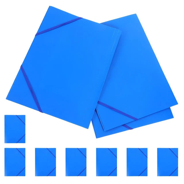 10 PCS ELASTIC Cord Folder Plastic Document Organiser A4 File Band ...