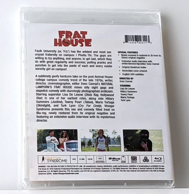 FRAT HOUSE BLU Ray (Vinegar Syndrome) 1979 Animal House Parody - NEW ...