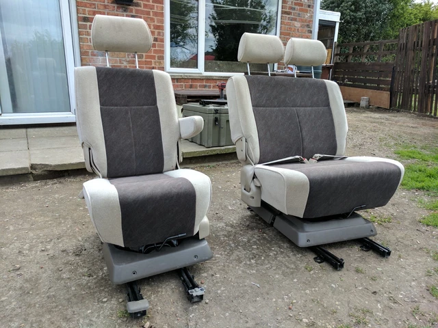 SWIVEL DOUBLE BENCH & Captain Seat. VW T4 T5 Transit Camper Van 180 ...
