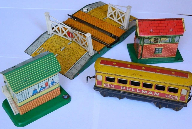 WELLS BRIMTOY / METTOY VINTAGE 50s LITHO TINPLATE SIGNAL BOXES PULLMAN ...