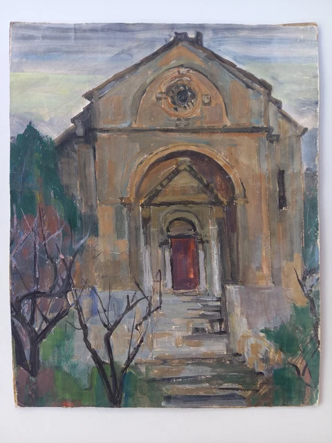 ANCIEN TABLEAU TARASCON Chapelle SAINT-GABRIEL peinture de Germaine ...