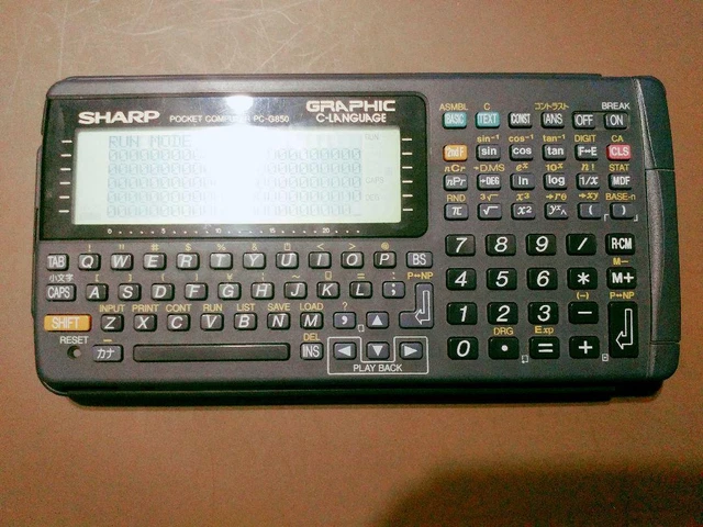 CALCULADORA DE FUNCIÓN Científica SHARP Pocket Computer PC G850 Probada Usada Japón EUR 124,59 ...