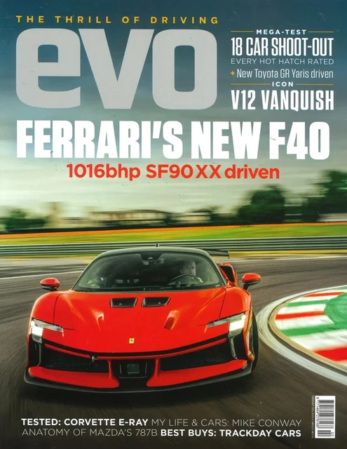 EVO MAGAZINE : Ferrari SF90 XX, Chevrolet Corvette E-Ray, Mazda 787B ...
