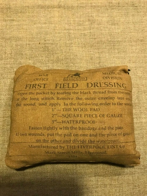 WWI BRITISH ARMY First Field Dressing First Aid medical $16.66 ...