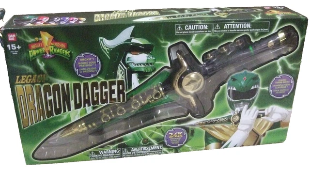 BANDAI POWER RANGERS Legacy 24K Gold Dragon Dagger Prop Replica Mighty ...