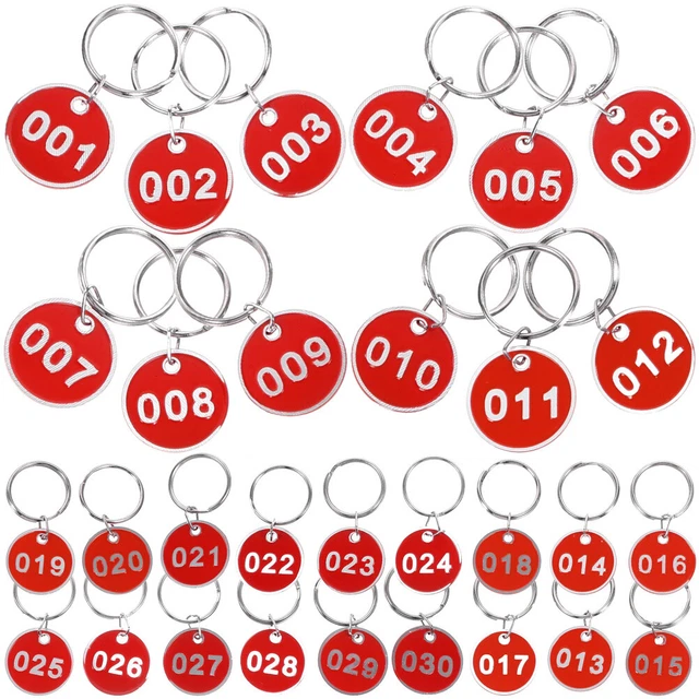 30PCS NUMBER TAGS Identification Number Tags Portable Number Tags ...
