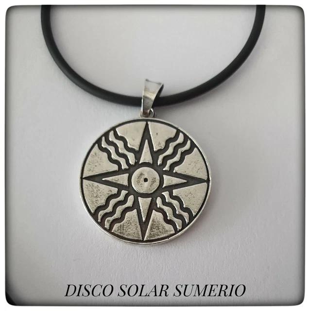 DISCO SOLAR DIOS Sumerio Utu plata Mesopotamia Silver Sumerian sun disk ...