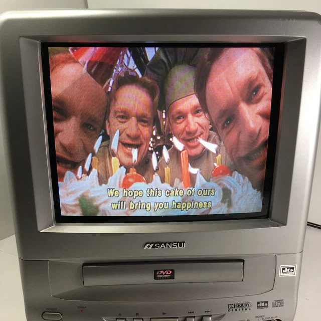 2005 SANSUI CDVD9000S TV/DVD Combo 9in Screen CRT Retro Gaming Color ...