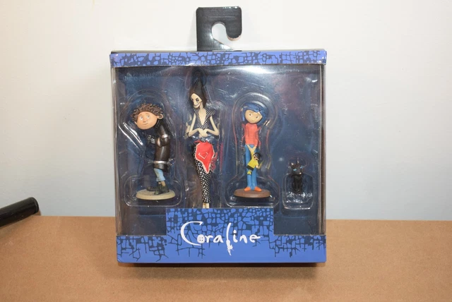 NECA CORALINE MINI Figure Set Wybie, Other Mother The Cat & Coraline 1. ...
