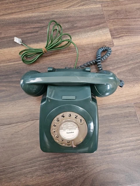 GPO 746F ROTARY Dial Landline Table Telephone Green Vintage £24.99 ...