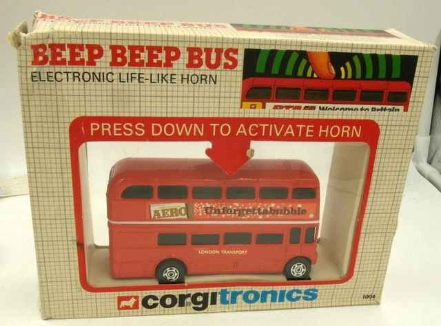 VINTAGE CORGI #1004 Corgitronics London Beep Beep Bus In Regular Box ...