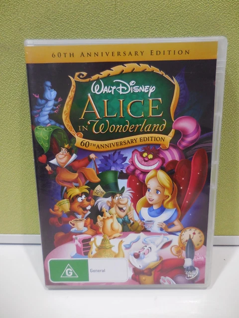 ALICE IN WONDERLAND , WALT DISNEY .DVD. 60th ANNIVERSARY EDITION. REGION 4 (B28) $5.99 - PicClick AU