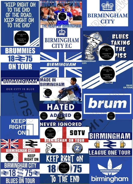 BIRMINGHAM CITY FOOTBALL Club Stickers (message For All Designs) £4.87 ...