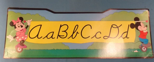 DISNEY ALPHABET WALL Letters: Manuscript; Cursive; Disney Bulletin ...