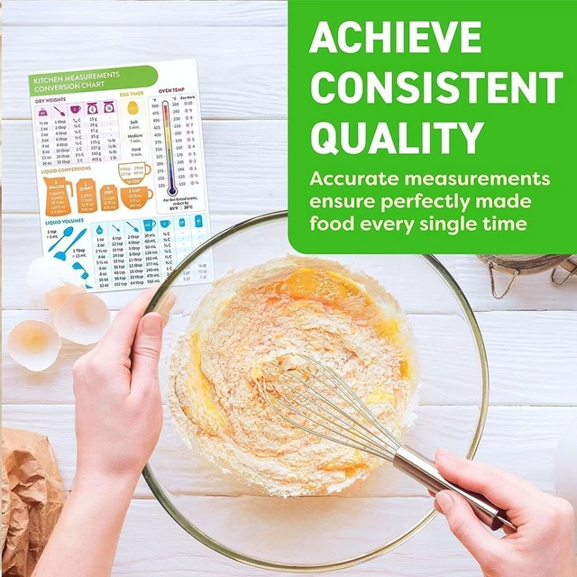 MAGNETIC FOOD COOKING Conversion Chart Cooking Conversion Magnet Chart ...