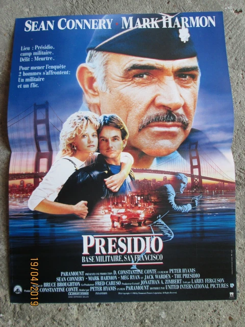 PRESIDIO SEAN CONNERY affiche cinéma originale 40/60 pliée année 1988 Comme Neuf EUR 12,00 ...