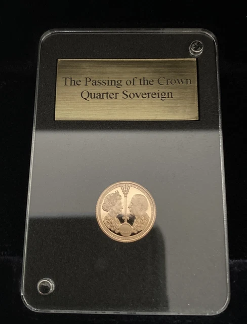 THE LONDON MINT 'The Passing of the Crown' 22ct Gold PROOF Quarter ...