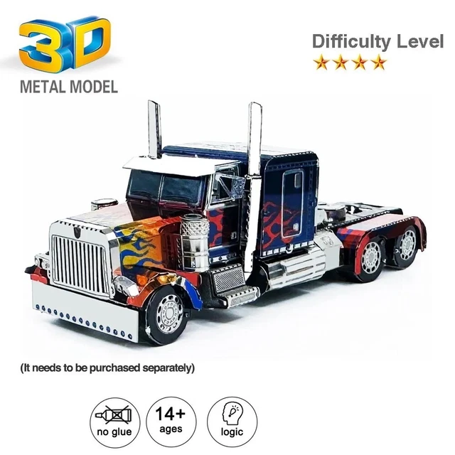 🇬🇧TRANSFORMERS OPTIMUS PRIME - Truck Form 3D Metal Self Assembly DIY ...