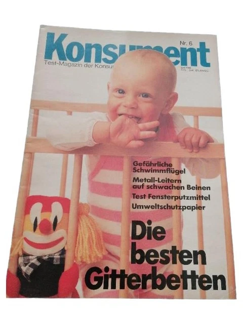 KONSUMENT MAGAZINE TEST N°6 Meilleurs Lits Bébé Vintage EUR 6,95 ...