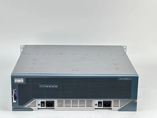CISCO ISR 3845 Router 2x 1GbE 2x PSU 256MB RAM 64MB CF NM-1T3/E3 IPBase ...