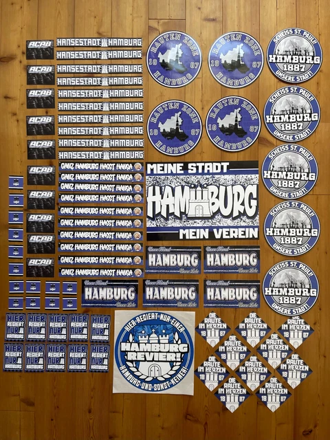 AUFKLEBER MIX ULTRAS Hamburg 80x Fanszene Sticker HSV DIN A3 EUR 34,00 ...