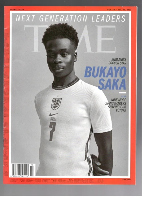 TIME MAGAZINE OCTOBER 24, 2022 Bukayo Saka Soccer Star Next Generation ...