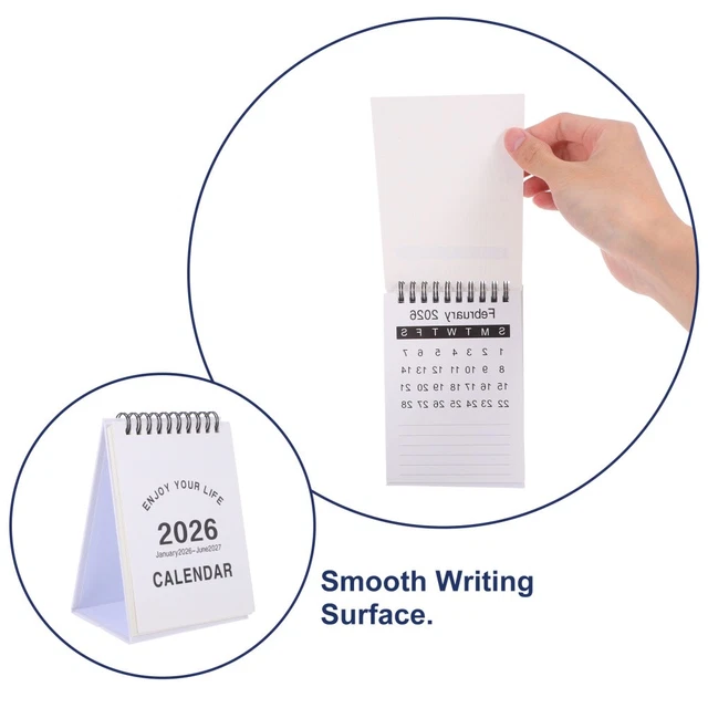 DAILY SCHEDULE CALENDAR 2026: 2026-2027 Monthly Desktop Standing Flip ...