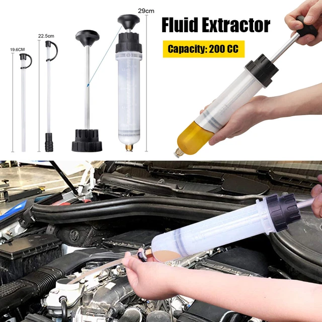OIL FLUID EXTRACTOR Hand Pump Kit 200CC Manual Suction Vacuum Fuel Car ...