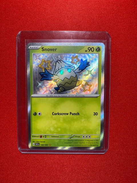 SNOVER 100/091 PALDEAN Fates Shiny Rare Pokemon TCG Card. Single card ...