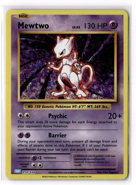 MEWTWO 014/034 TRADING Card Game Classic Holo NM $24.05 - PicClick CA
