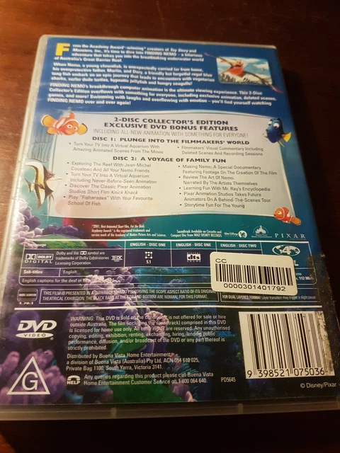 FINDING NEMO (DVD, 2004) Region 4 £3.68 - PicClick UK