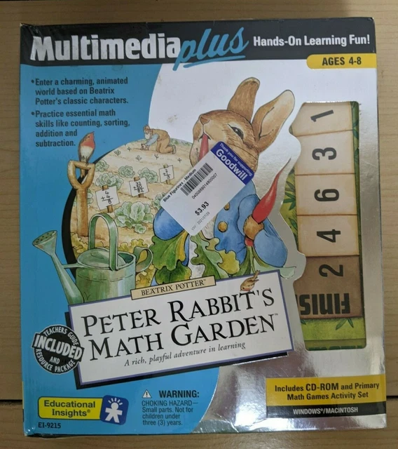 VTG BEATRIX POTTER Peter Rabbit's Math Garden CD Game/Activity Set ...