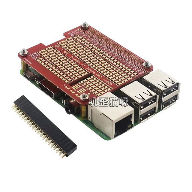 40-PIN GPIO EXTENSION Board Module Proto HAT Shield For Raspberry Pi 3B ...