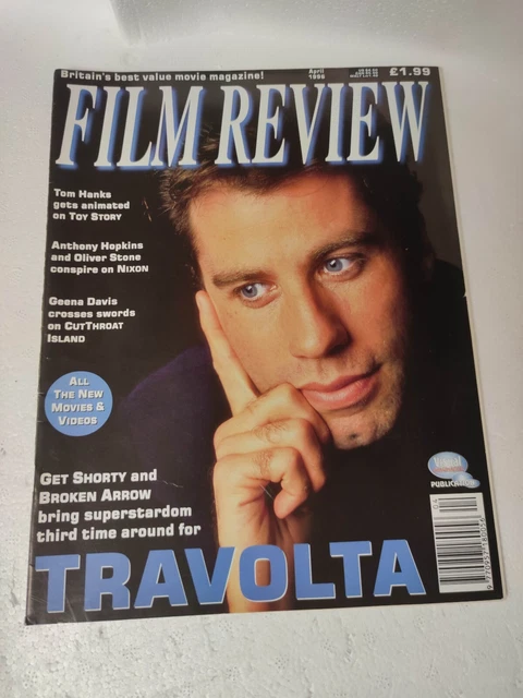 FILM REVIEW MAG 1996 Apr JOHN TRAVOLTA/Tom hanks/Geena Davis/Anthony ...