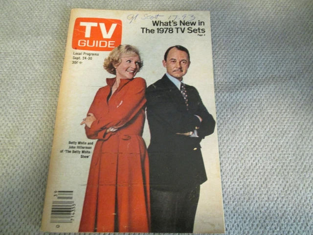 TV GUIDE 1977 September 24-30 Betty White John Hillerman The Decline Of ...